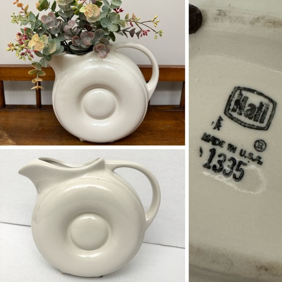 Hall | Kitchen | Vintage Hall Pottery Ceramic Mid Century Cream Pitcher ...